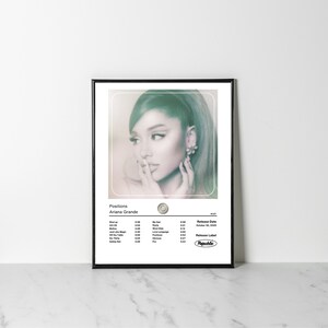 Positions Album Cover Poster Ariana Grande Poster Song Track List ...