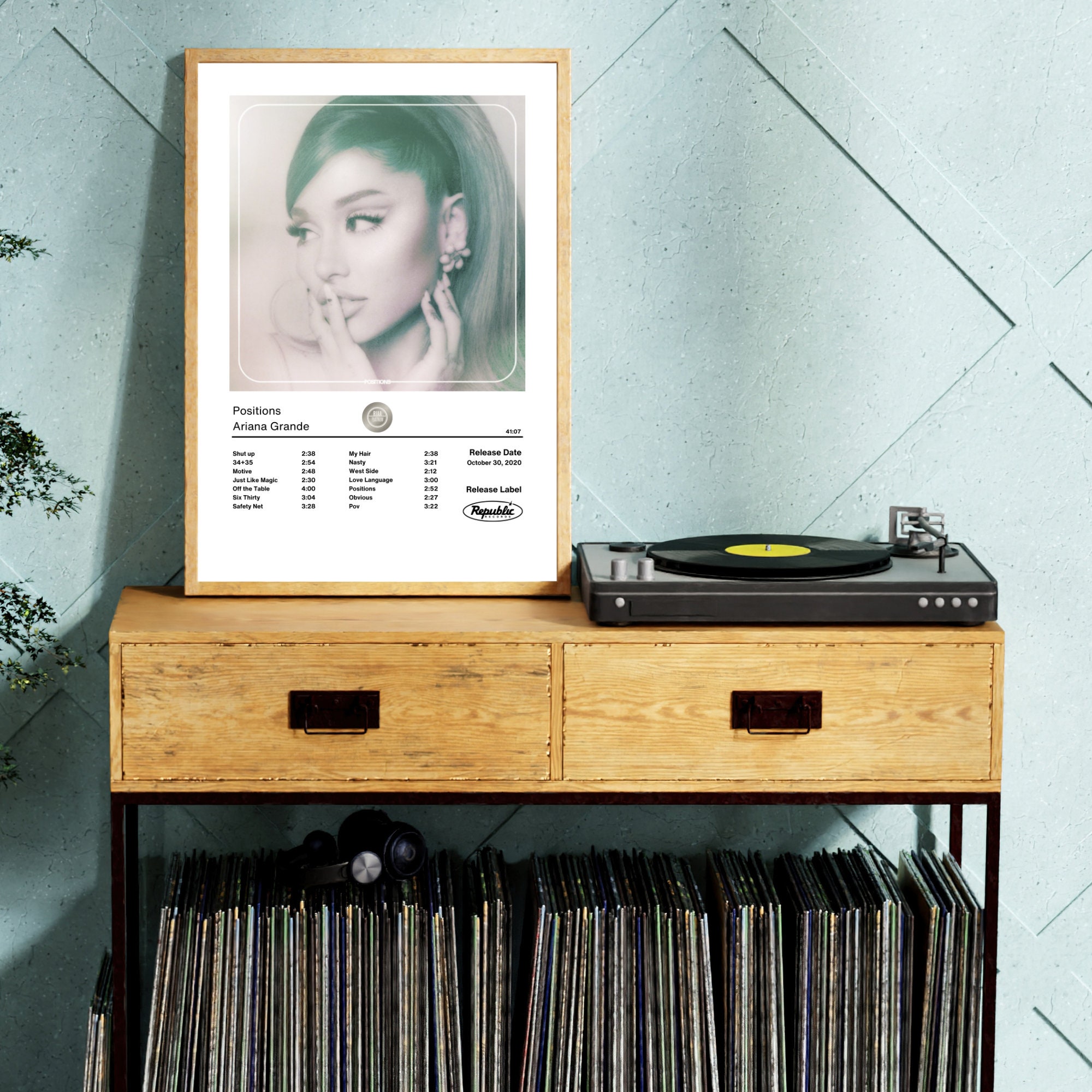 Positions Album Cover Poster Ariana Grande Poster Song Track List ...