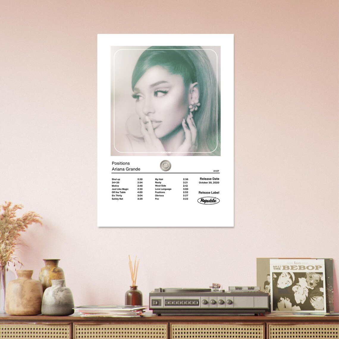 Positions Album Cover Poster Ariana Grande Poster Song Track List ...