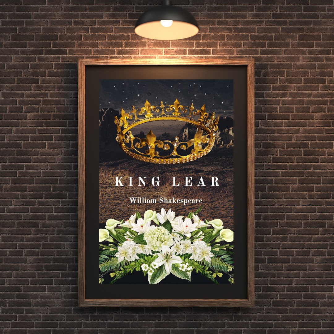 William Shakespeare King Lear Book Cover Wall Art for Literature Lovers ...