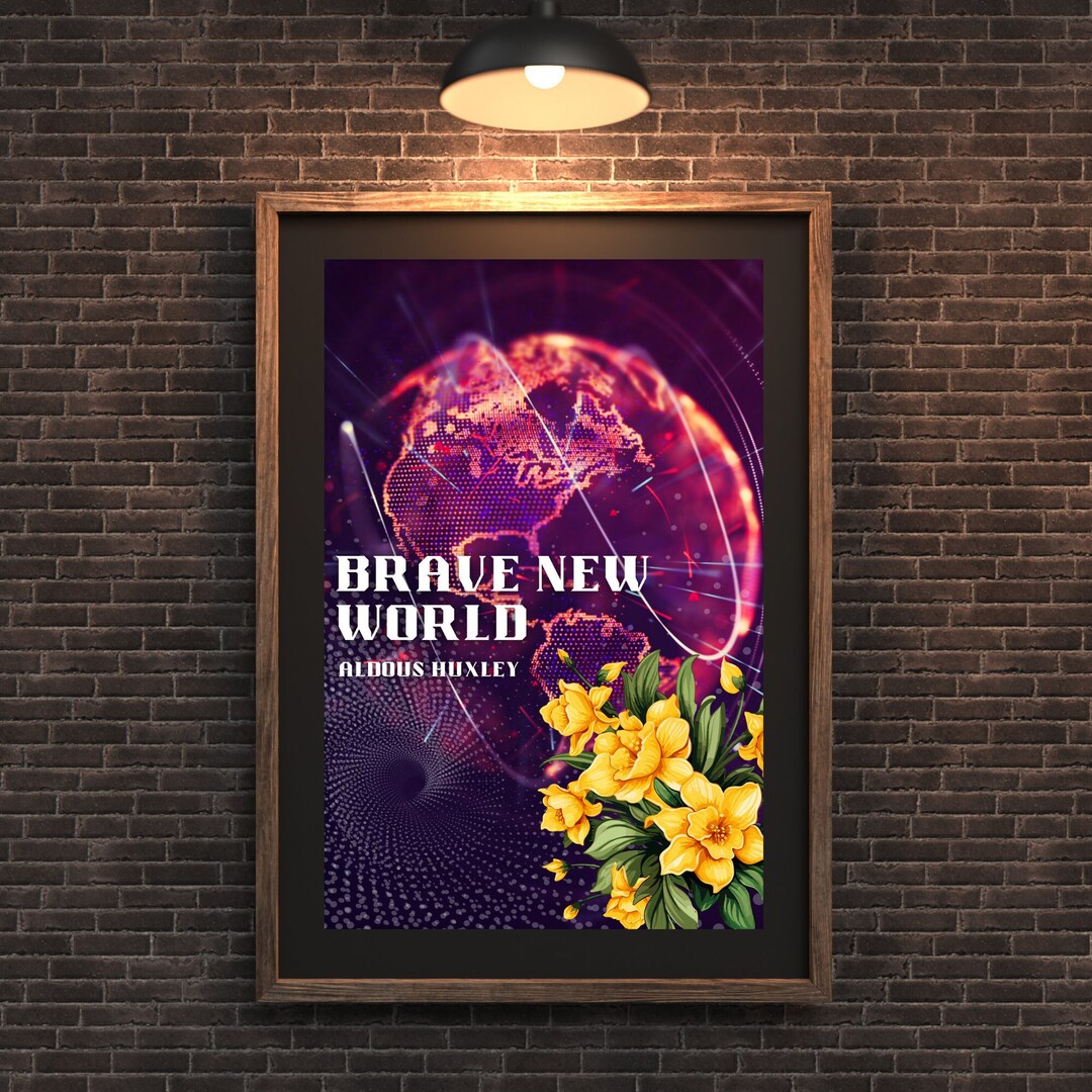 Brave New World Poster, Aldous Huxley Wall Art, Digital Art, Instant ...
