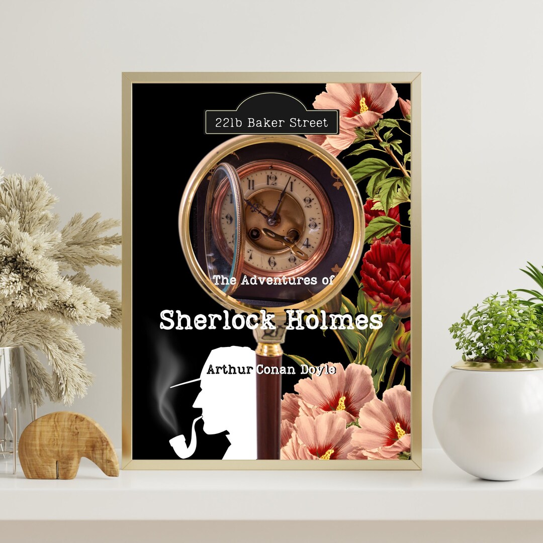 Sherlock Holmes Book Poster, Arthur Conan Doyle, Mystery, Bookish Merch ...