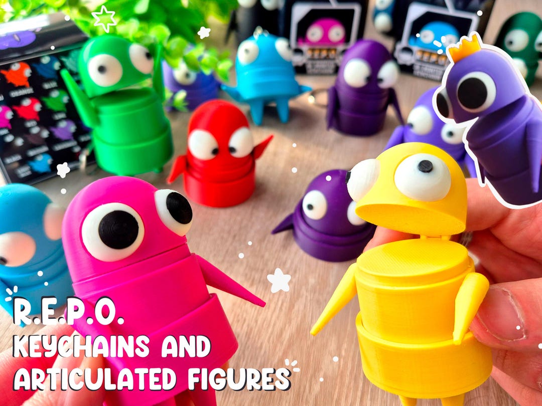 3D Printed REPO Keychain, R.E.P.O. Gamer, Gift, Clicker, Clickies ...