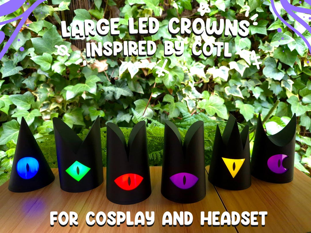 LARGE [with or Without] LED Crowns Based on Cult of the Lamb Headset ...