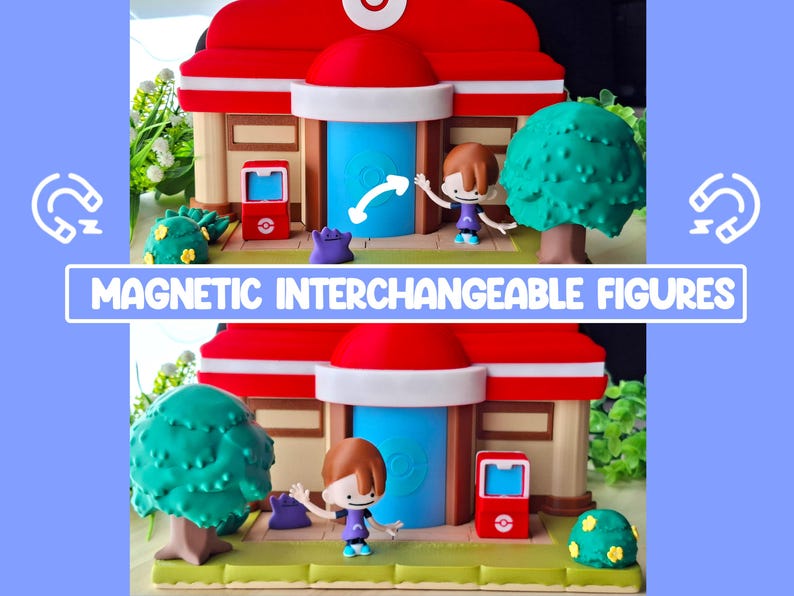 Pokopia Center – Switch 2 Stand With Interchangeable Magnetic Figures ...