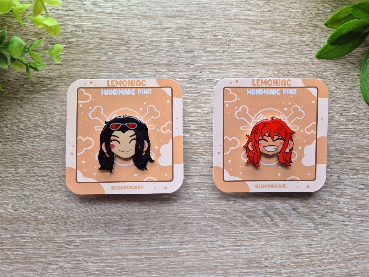 Resin Pins Based on One Piece, Luffy, Zoro, Sanji, Nami, Chopper, Usopp ...