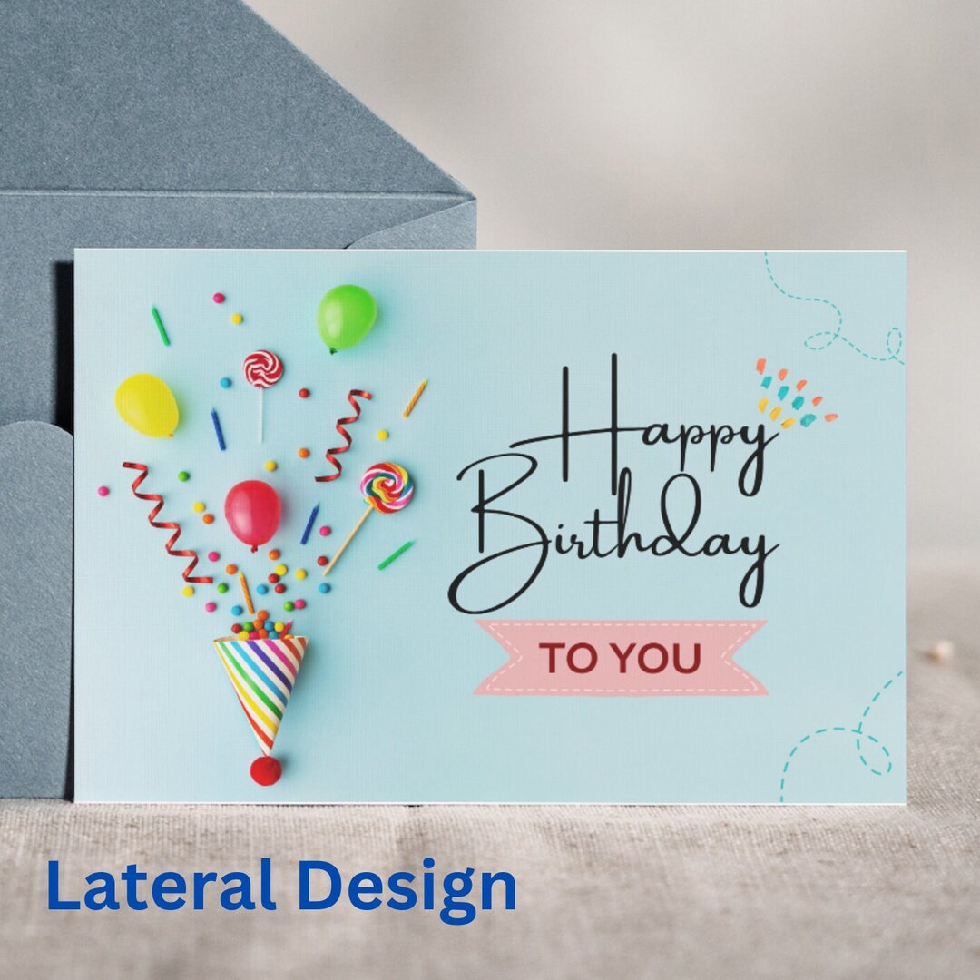 Instant Download Birthday Card 5x7 Inch Cards for Birthday - Etsy
