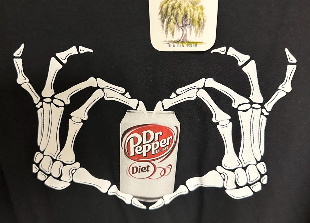 Diet Dr. Pepper Skeleton Heart Hands - Etsy