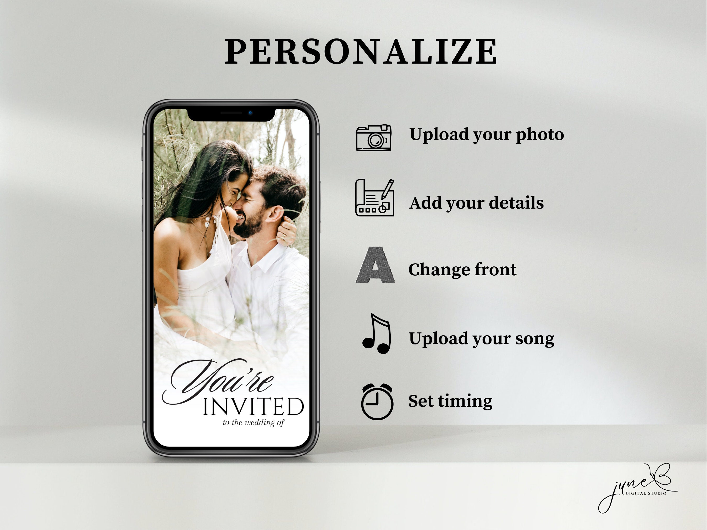 Wedding Video Invitation, Digital Wedding Invitation, Electronic ...