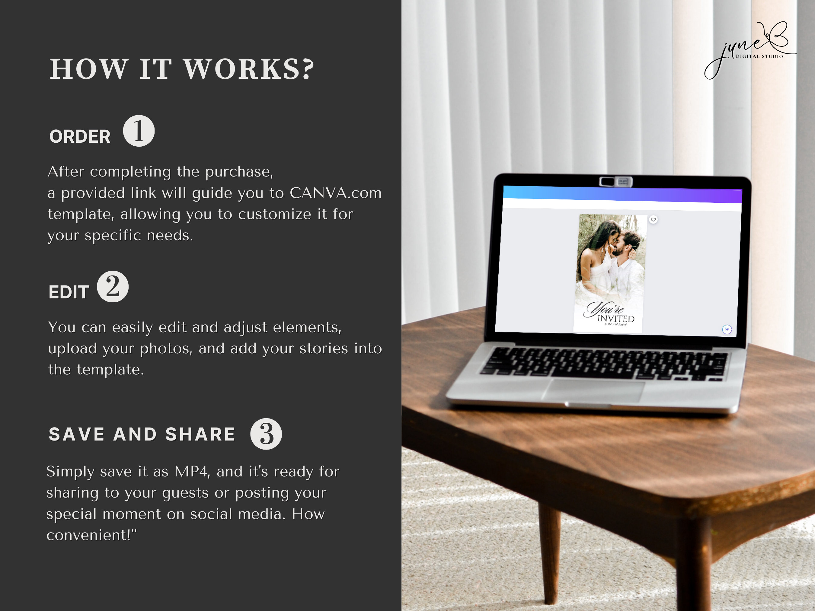 Wedding Video Invitation, Digital Wedding Invitation, Electronic ...