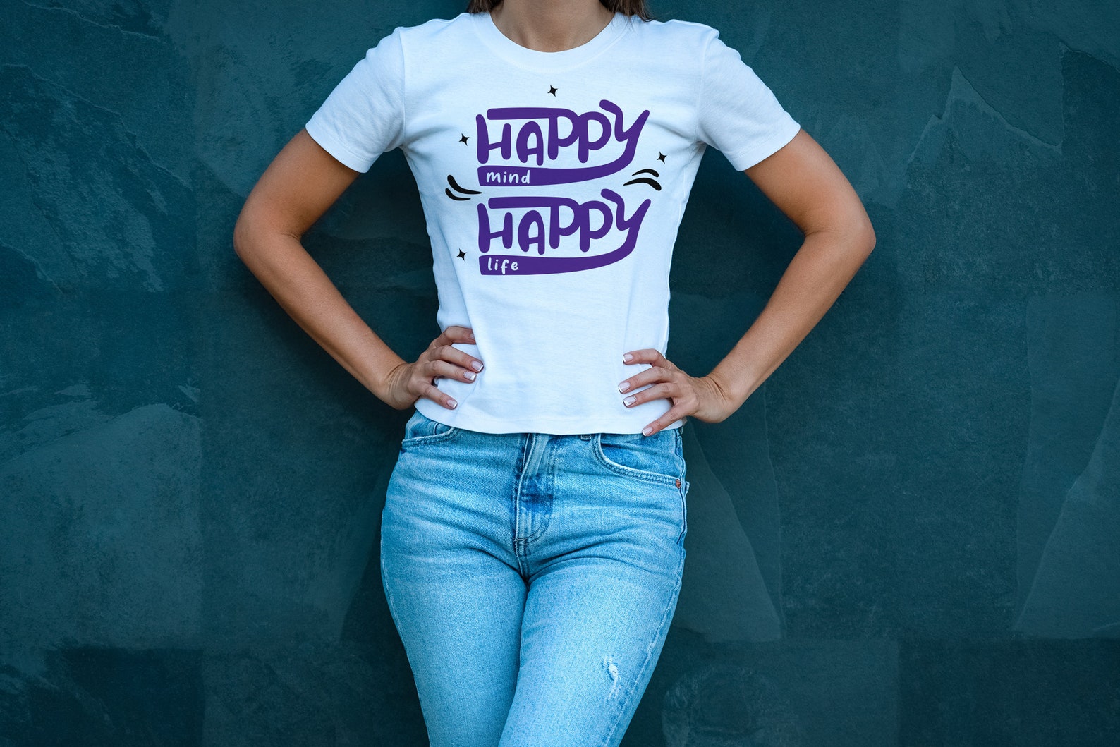 Happy Mind Happy Life Svg, Happy Life Svg, Motivational Svg, Good Vibes ...
