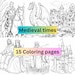 Printable Coloring Book Medieval Times Coloring Pages Digital Printable ...