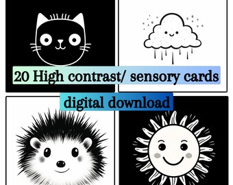 100 High Contrast Baby Cards Bundle Printable Montessori - Etsy