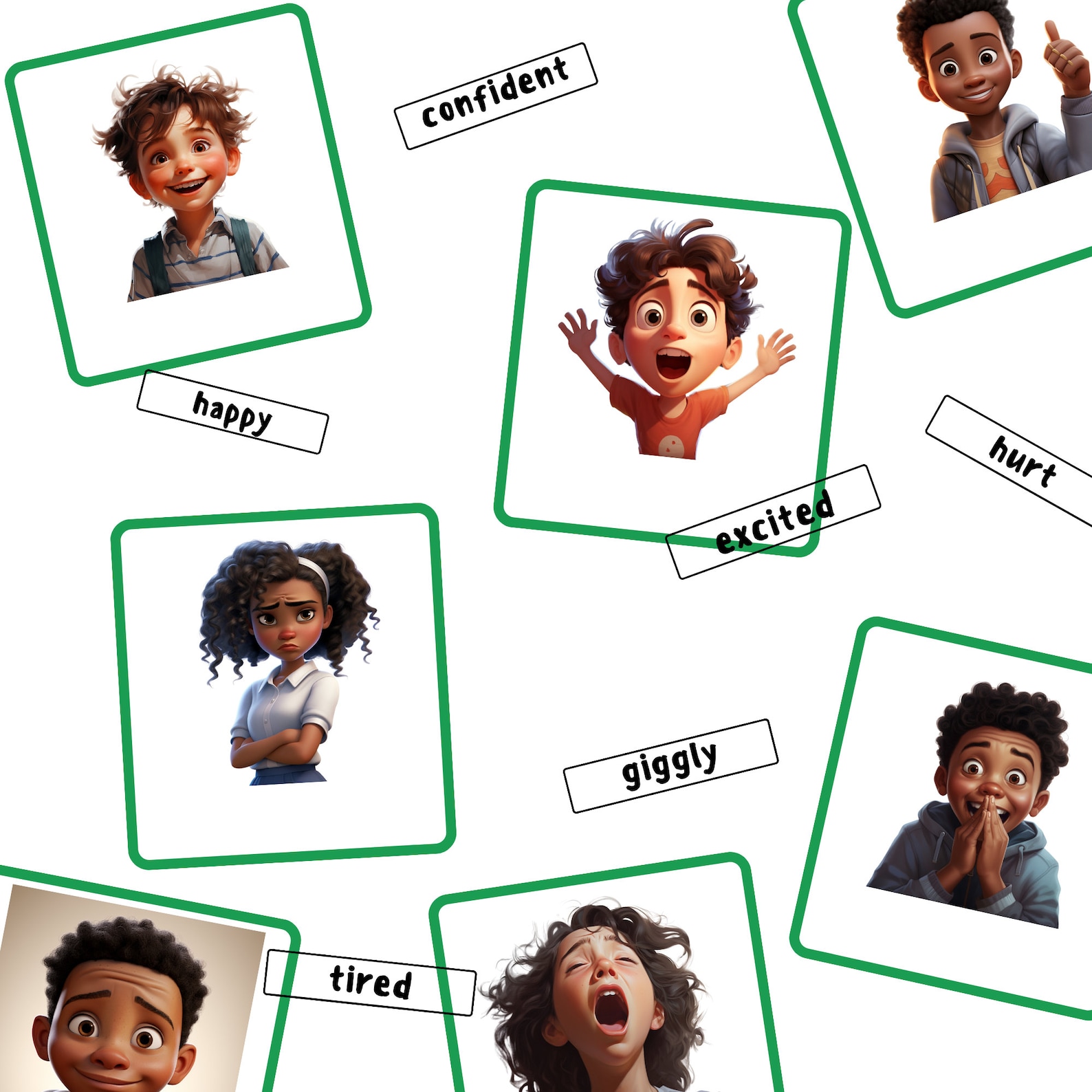 Montessori Emotion Cards About Emotion Flashcards, Montessori Cards, 3 ...