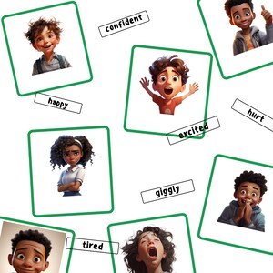 Montessori Emotion Cards About Emotion Flashcards, Montessori Cards, 3 ...