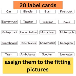 Montessori 3 Part Cards Flashcard Montessori Printable Digital Card ...