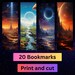 Sci Fi Bookmarks Printable Digital Bookmarks Alien Landscape Bookmarks ...
