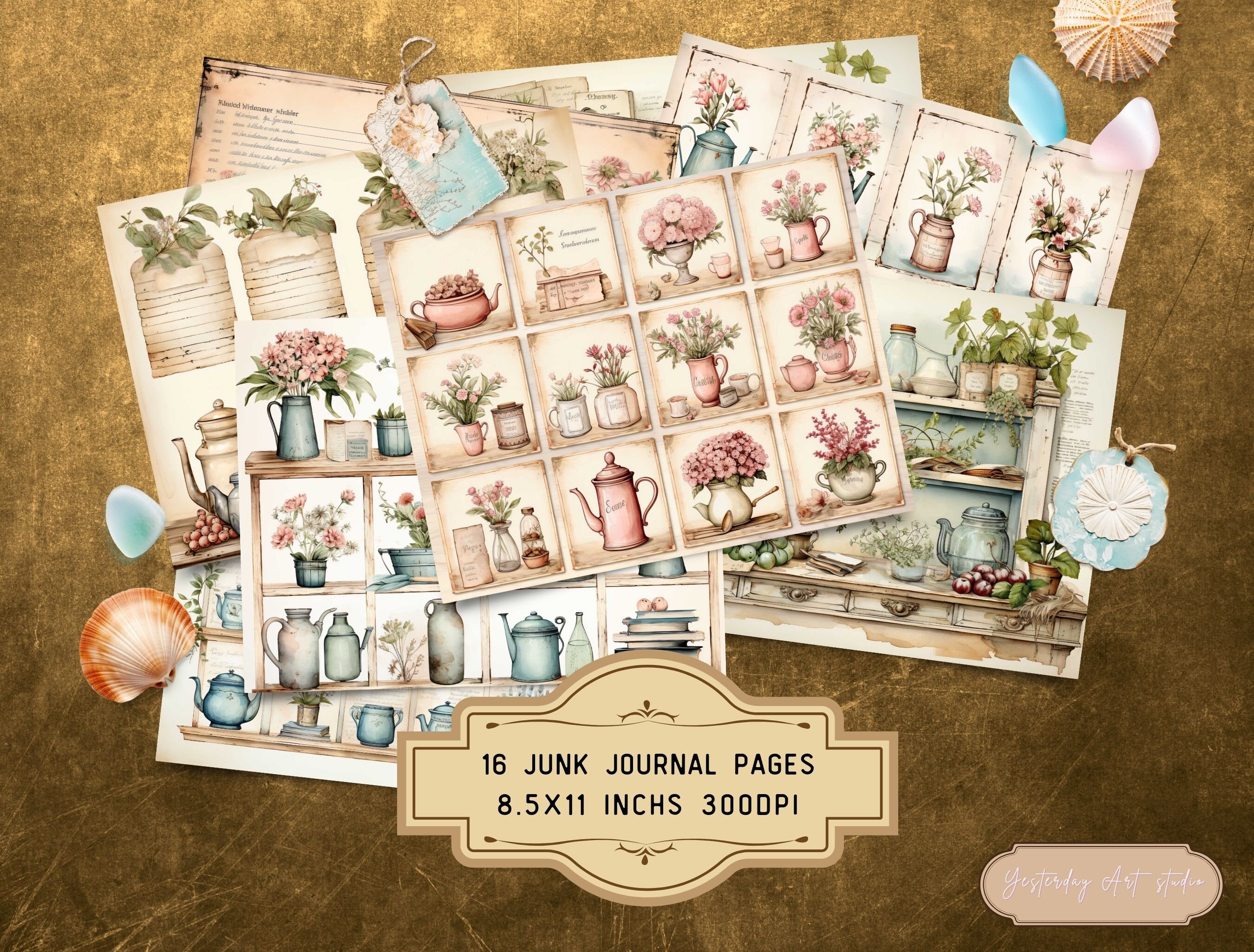Cottagecore Kitchen Junk Journal Pages Country Kitchen Junk Journal Kit ...