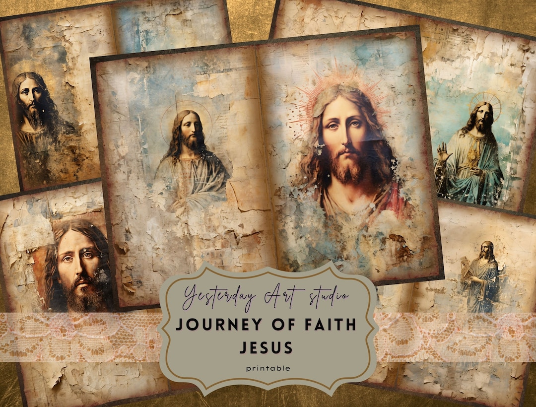 Jesus Christmas Junk Journal Page Digital Scrapbook Paper Kit Jesus ...