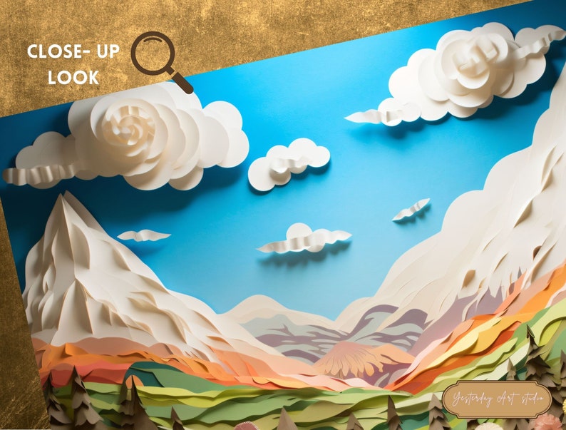 Paper Landscape Junk Journal Pages Ephemera Digital Scrapbook Paper Kit ...