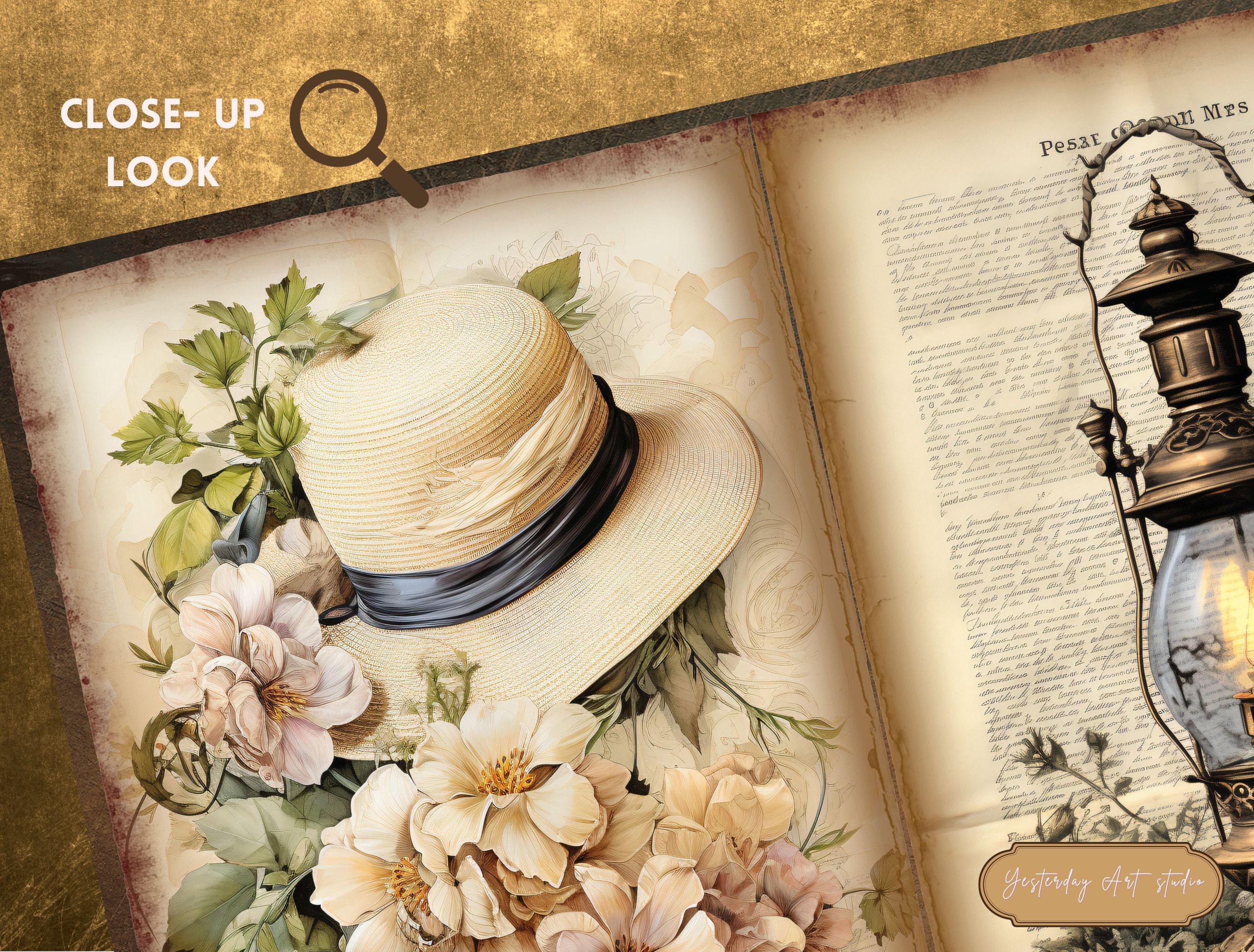 Farm Life Junk Journal Pages Digital Scrapbook Paper Kit Vintage ...