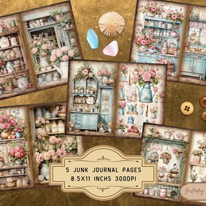Cottage Core Kitchen Junk Journal Pages Ephemera Digital Scrapbook ...