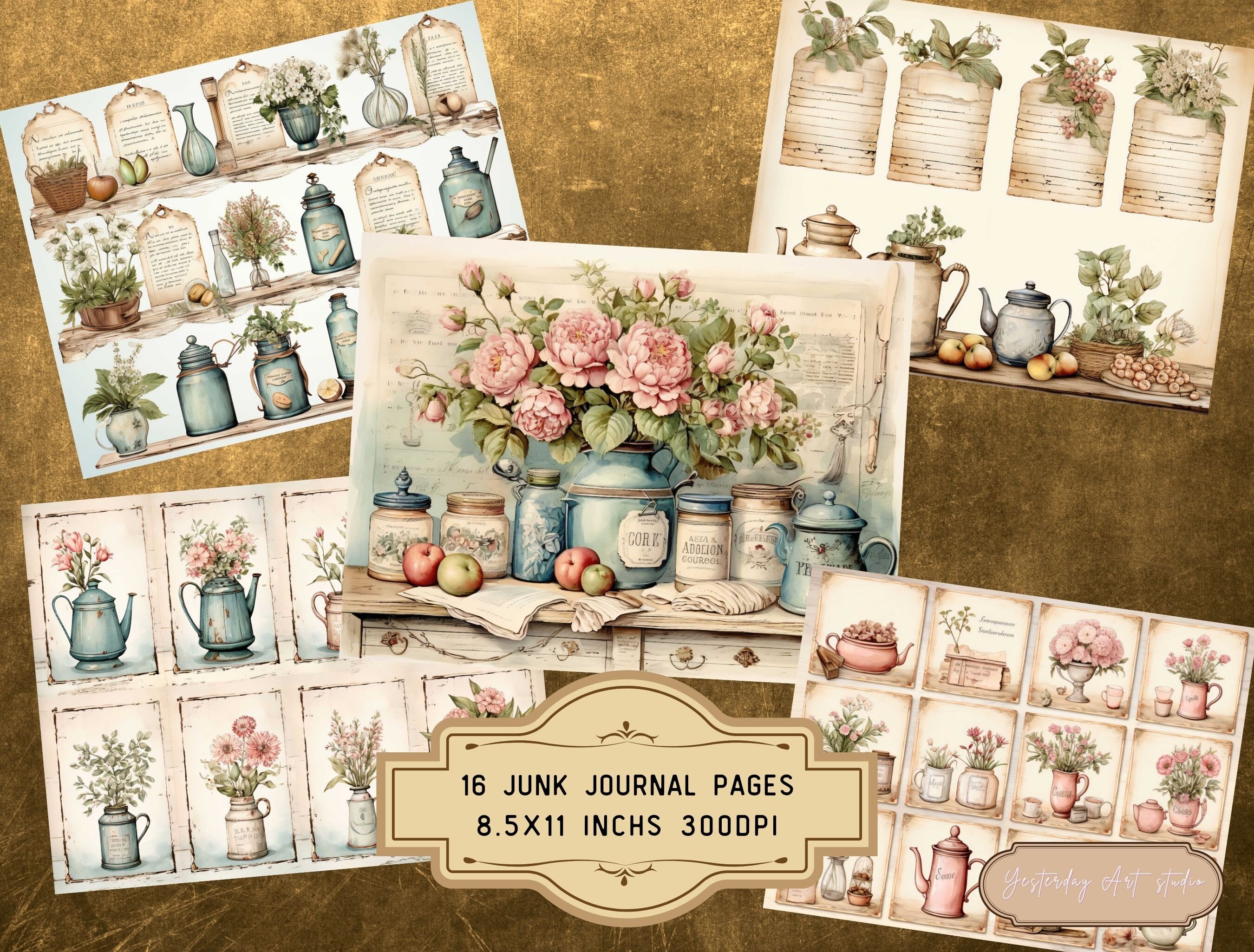 Cottagecore Kitchen Junk Journal Pages Country Kitchen Junk Journal Kit ...