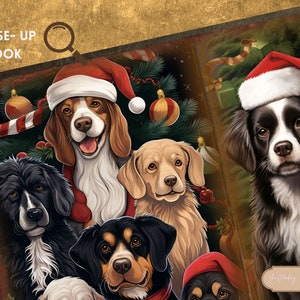 Christmas Dogs Junk Journal Pages Christmas Ephemera Digital Scrapbook ...