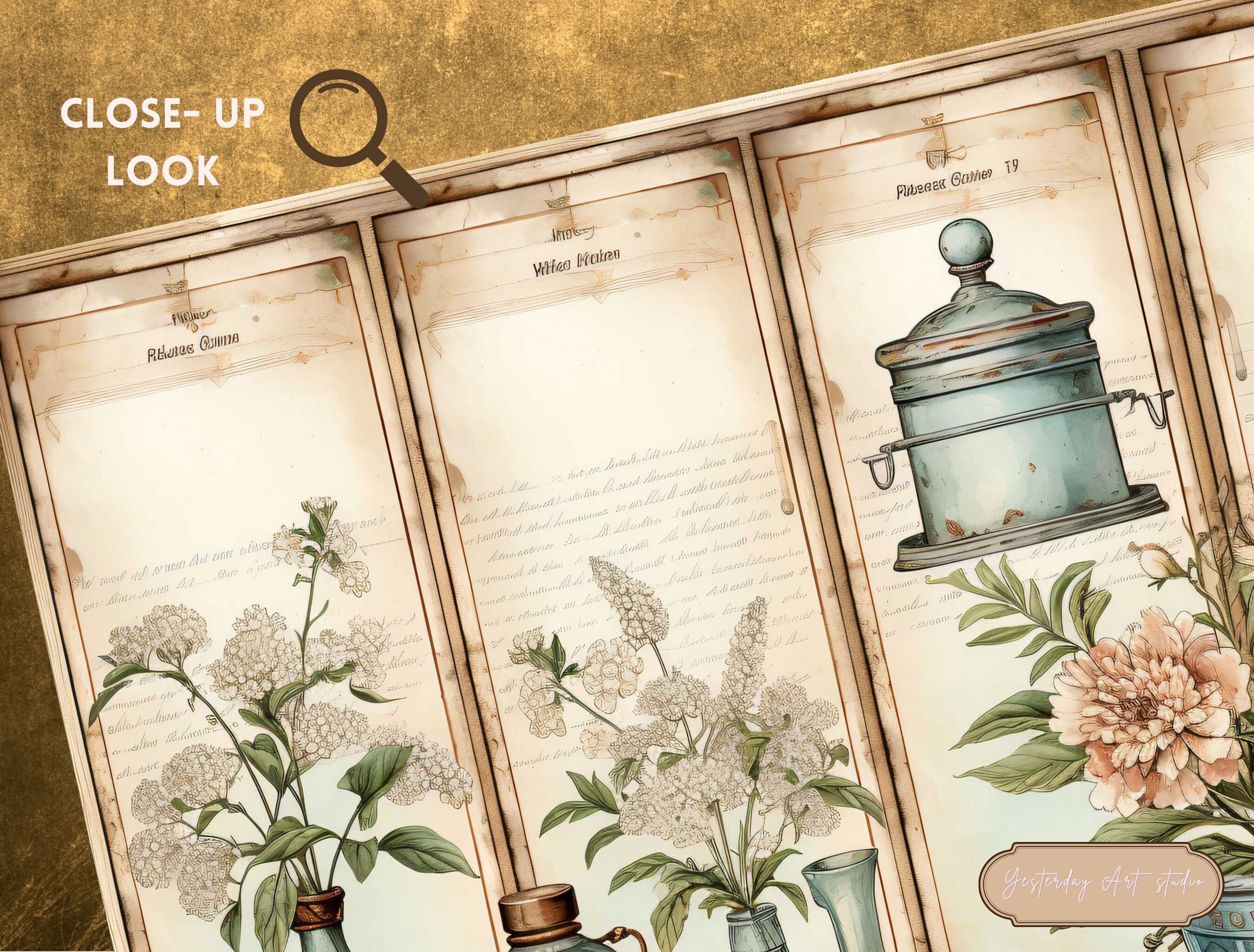 Cottagecore Kitchen Junk Journal Pages Country Kitchen Junk Journal Kit ...