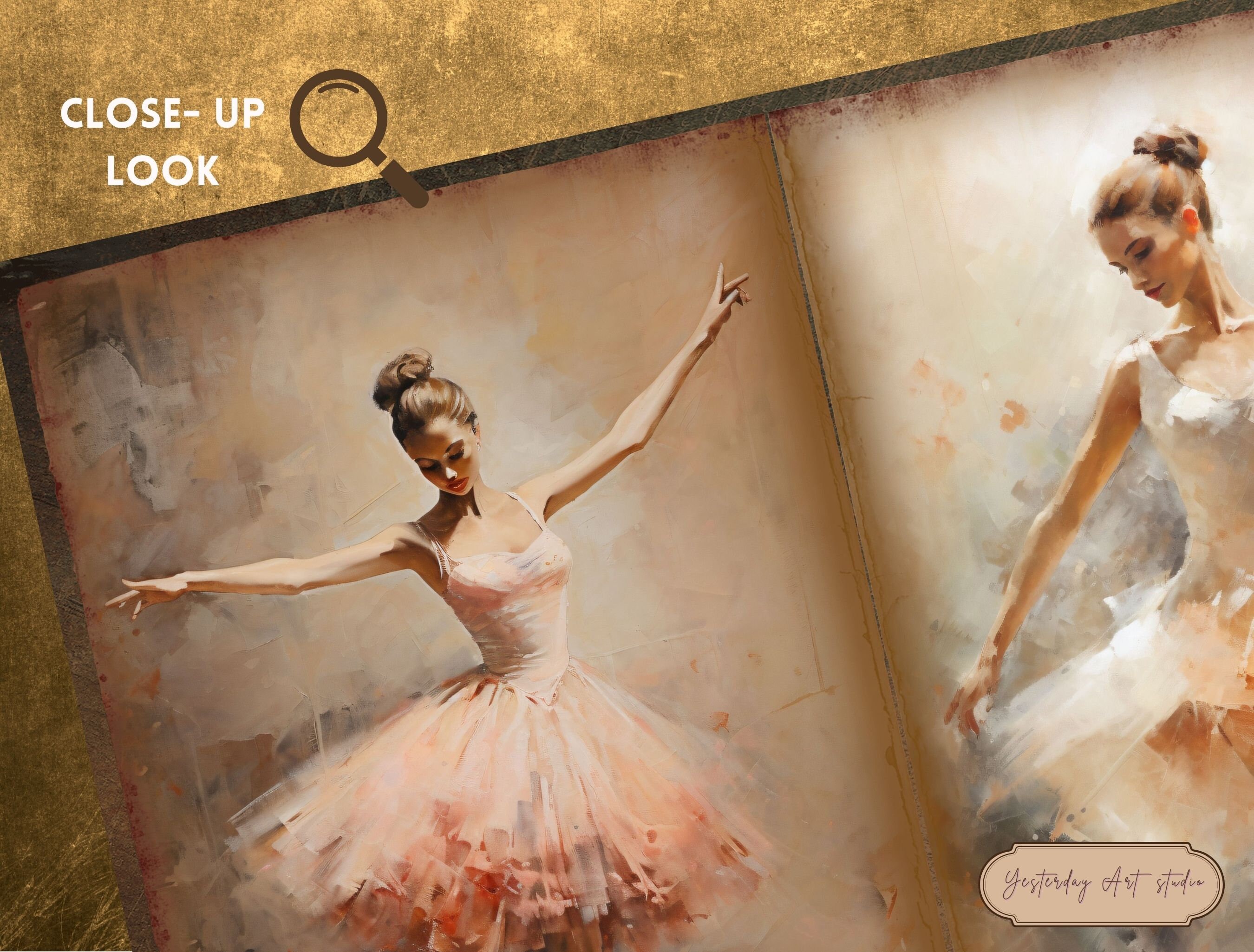 Ballerina Junk Journal Pages Ballerina Ephemera Digital Scrapbook Paper ...