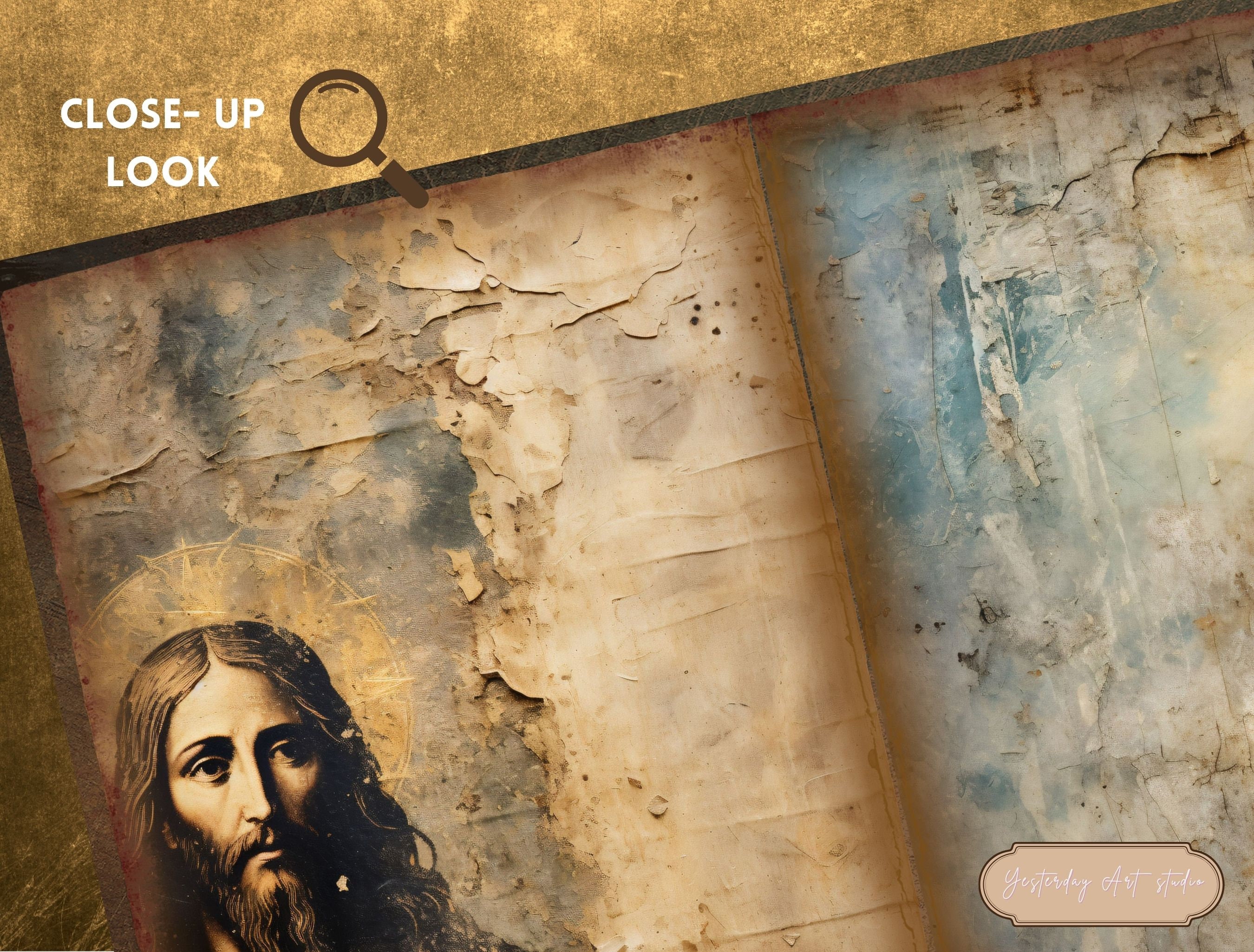 Jesus Christmas Junk Journal Page Digital Scrapbook Paper Kit Jesus ...