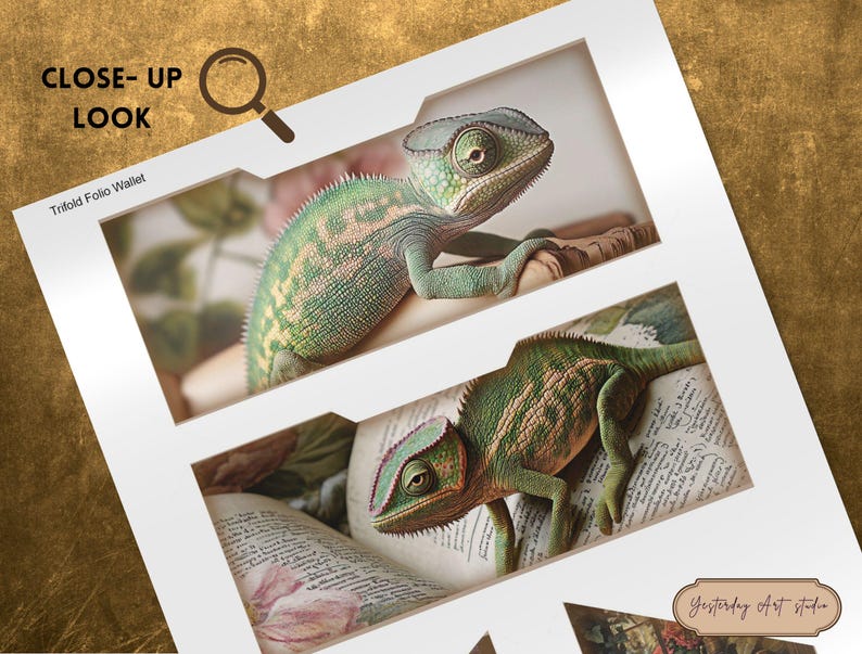 Chameleon Junk Journal Kit, Chameleon Floral Junk Journal Ephemera ...