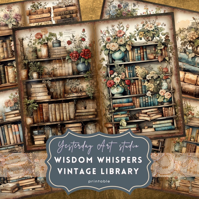 Vintage Library - Etsy