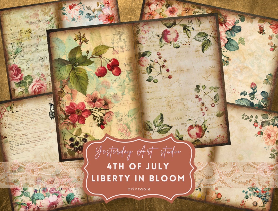 4th of July Junk Journal Kit USA Holiday Ephemera Patriotic Scrapbook ...