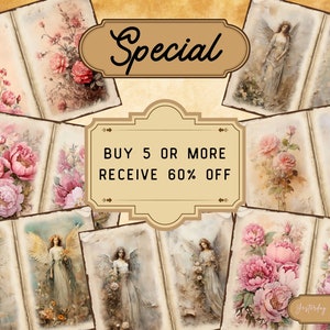 Fantasy Library Junk Journal Pages Ephemera Digital Scrapbook Paper Kit ...