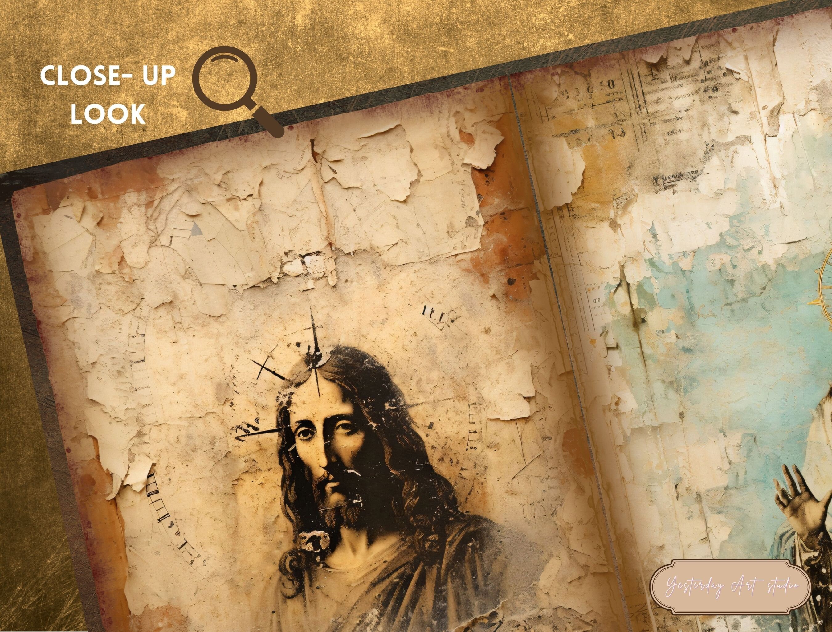 Jesus Christmas Junk Journal Page Digital Scrapbook Paper Kit Jesus ...