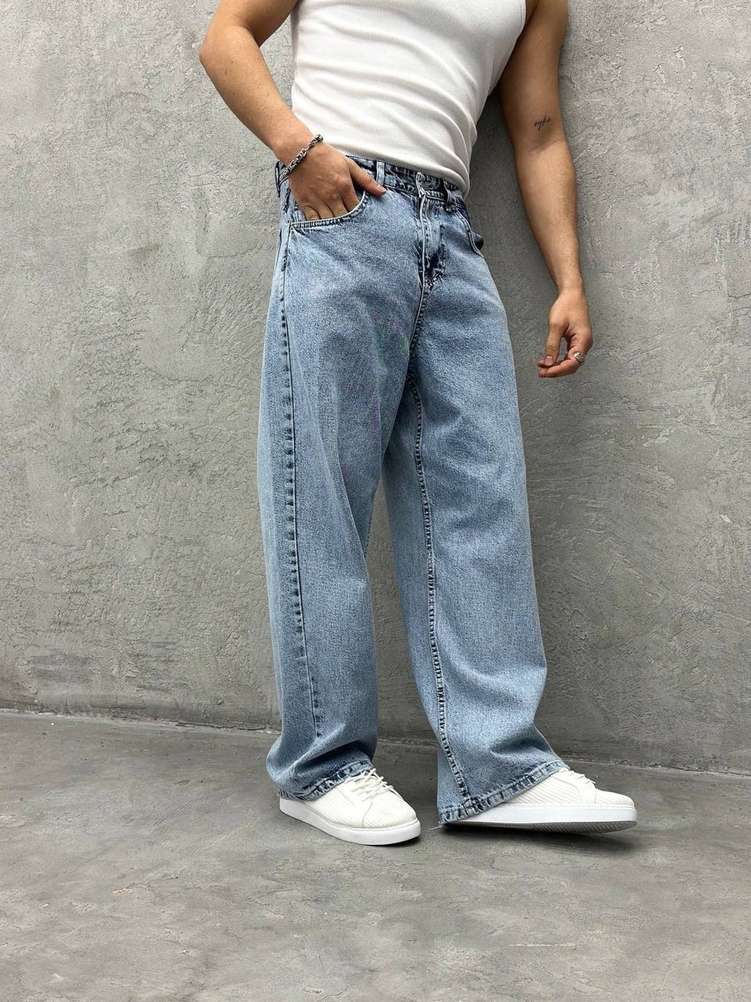 Vintage Denim Baggy Jeans Men Baggy Pants Streetstyle Denim Outfit ...