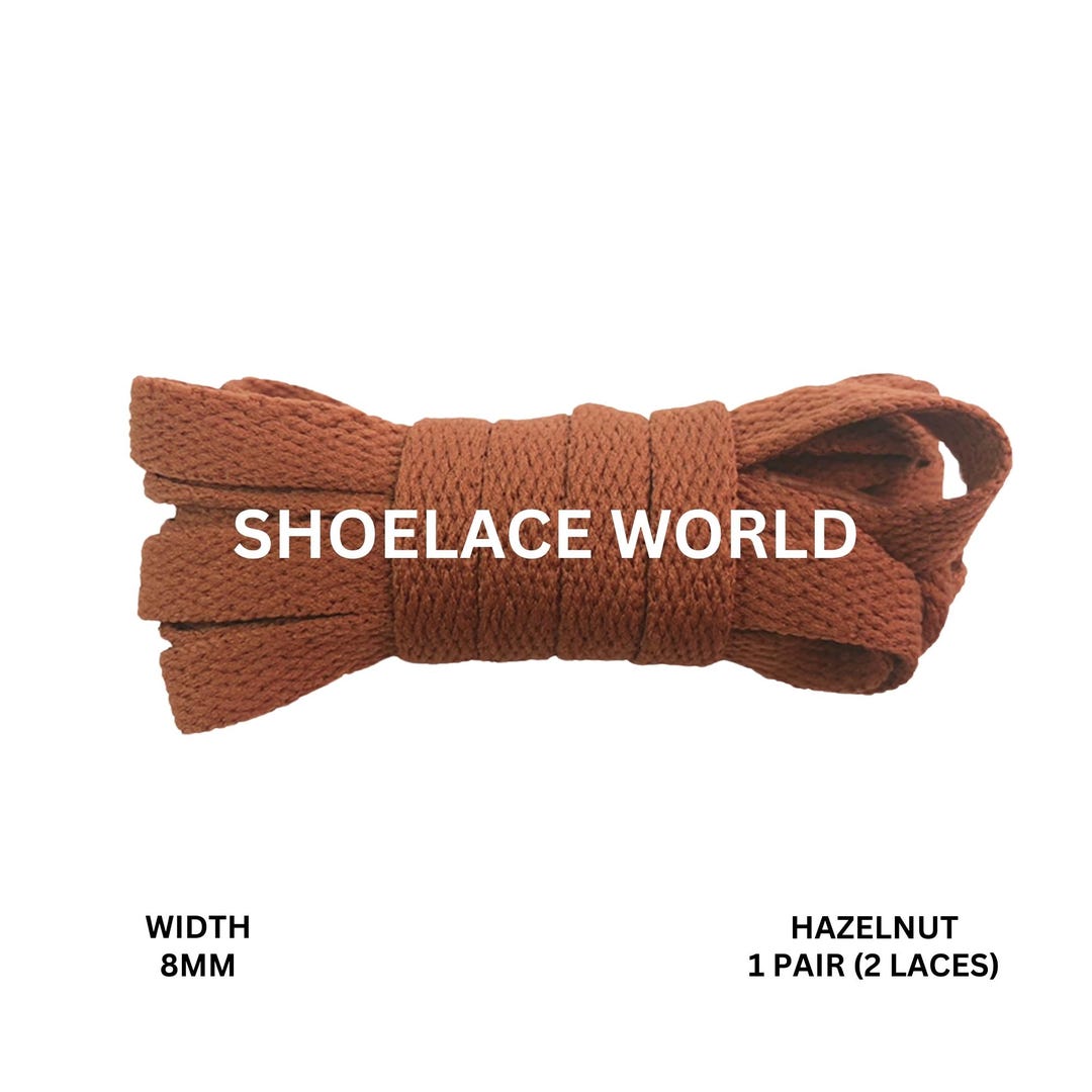 Hazelnut Classic Flat Shoelaces 5/16 Inch 8mm Laces Ships Out From the ...