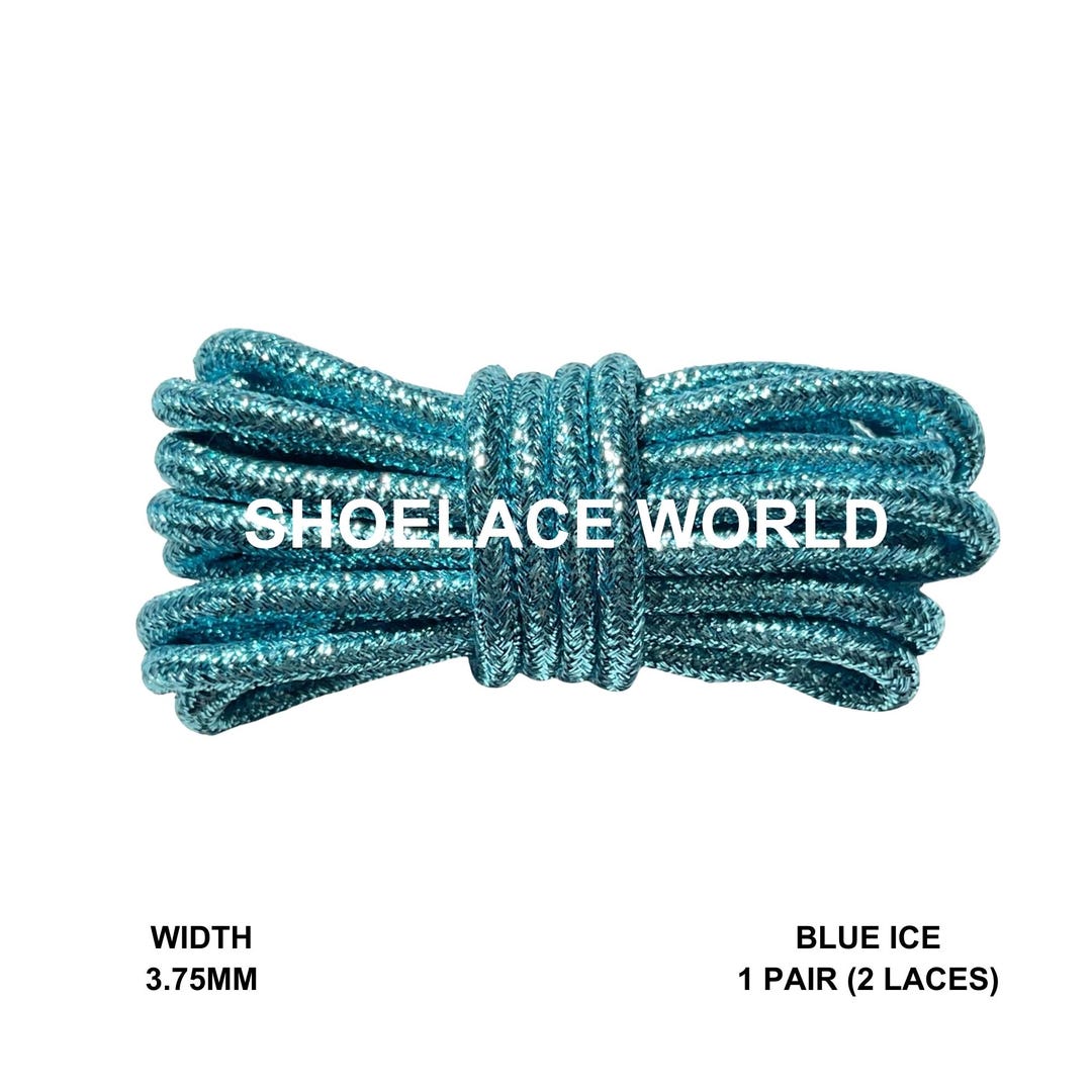 Blue Ice Rope Shoelaces 3.75mm Colorful Pattern Laces Ships Out From ...