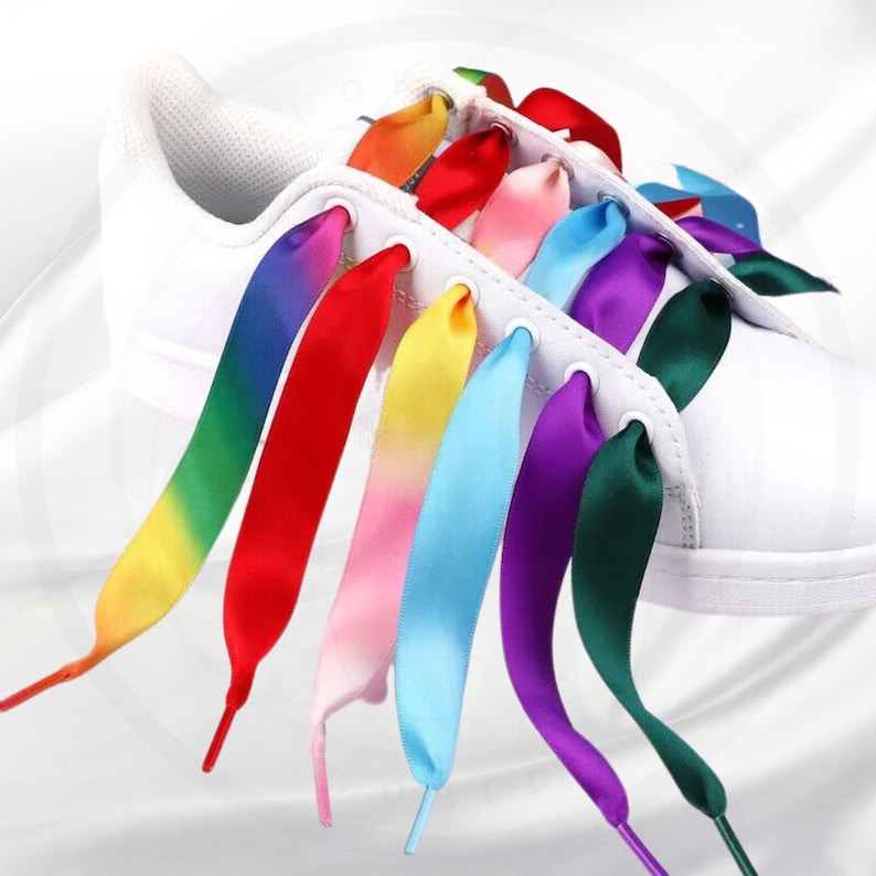 Royal Blue Ribbon Shoelaces 19mm 3/4th Inch Velvet Satin Laces Ships ...