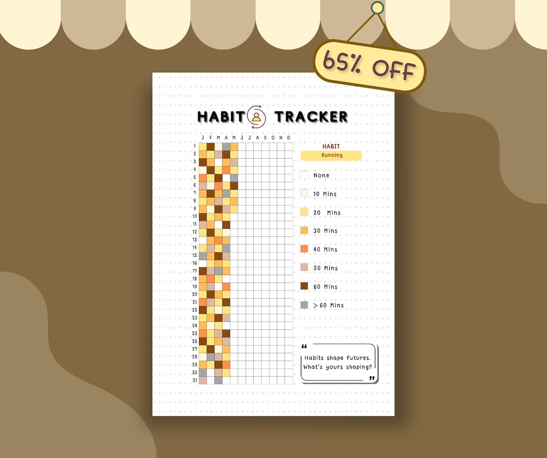 Habit Tracker - A5 Journal PRINTABLE L Habit Building L Planner ...