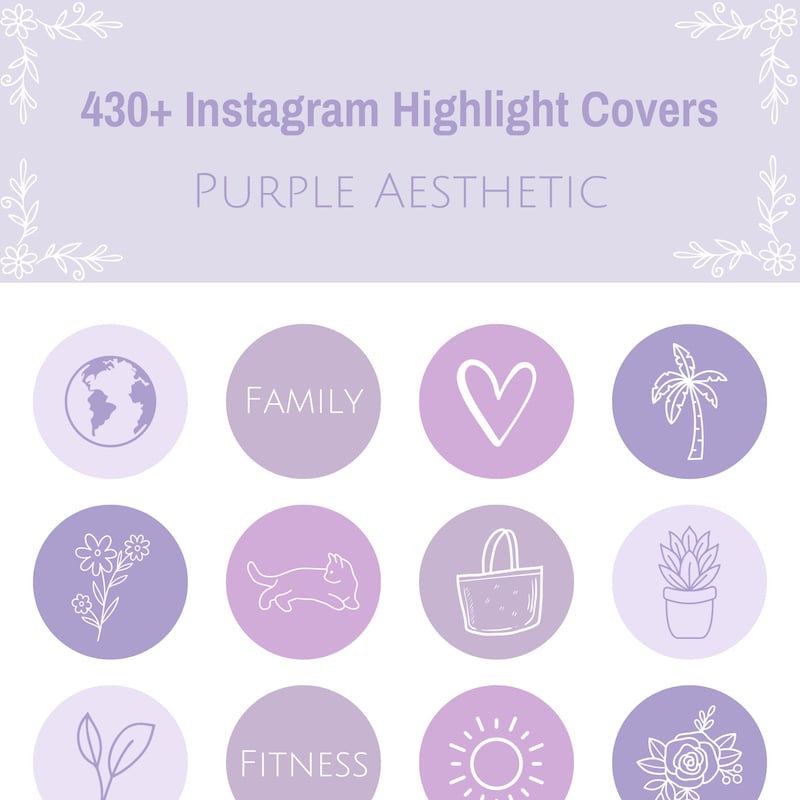 Purple Background Instagram - Etsy