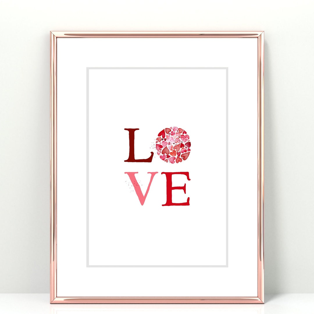 Classic L O V E Word Print | Love Print | Valentines Day Gallery Wall ...