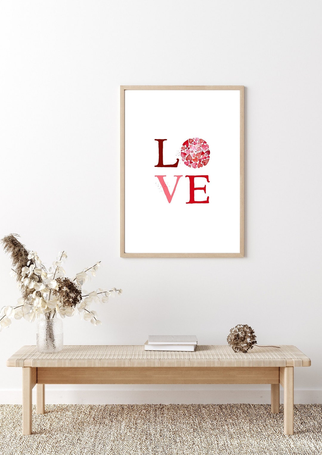 Classic L O V E Word Print Love Print Valentines Day Gallery Wall ...