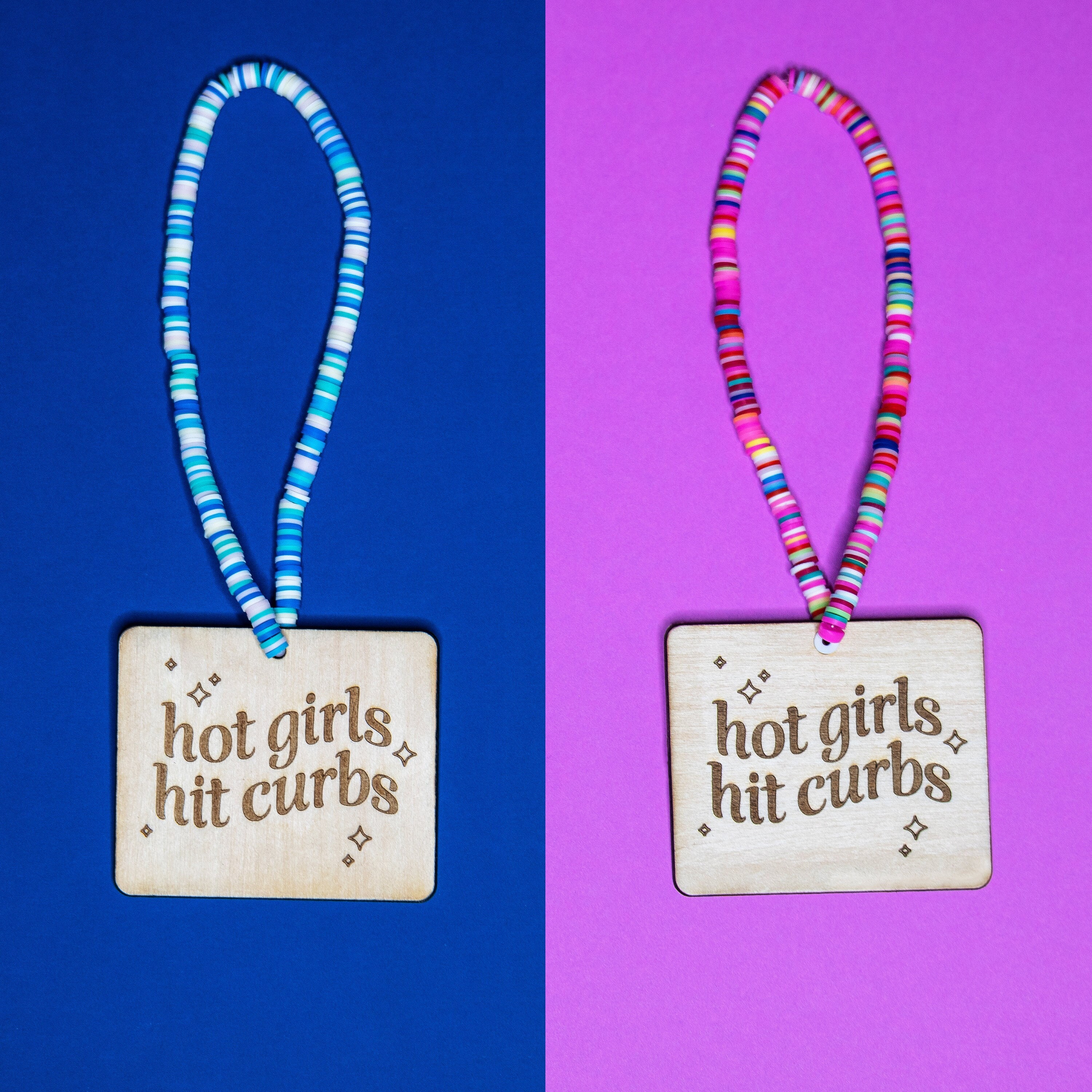 Hot Girls Hit Curbs, Rear View Car Mirror Accessory, Cute Car Charm ...