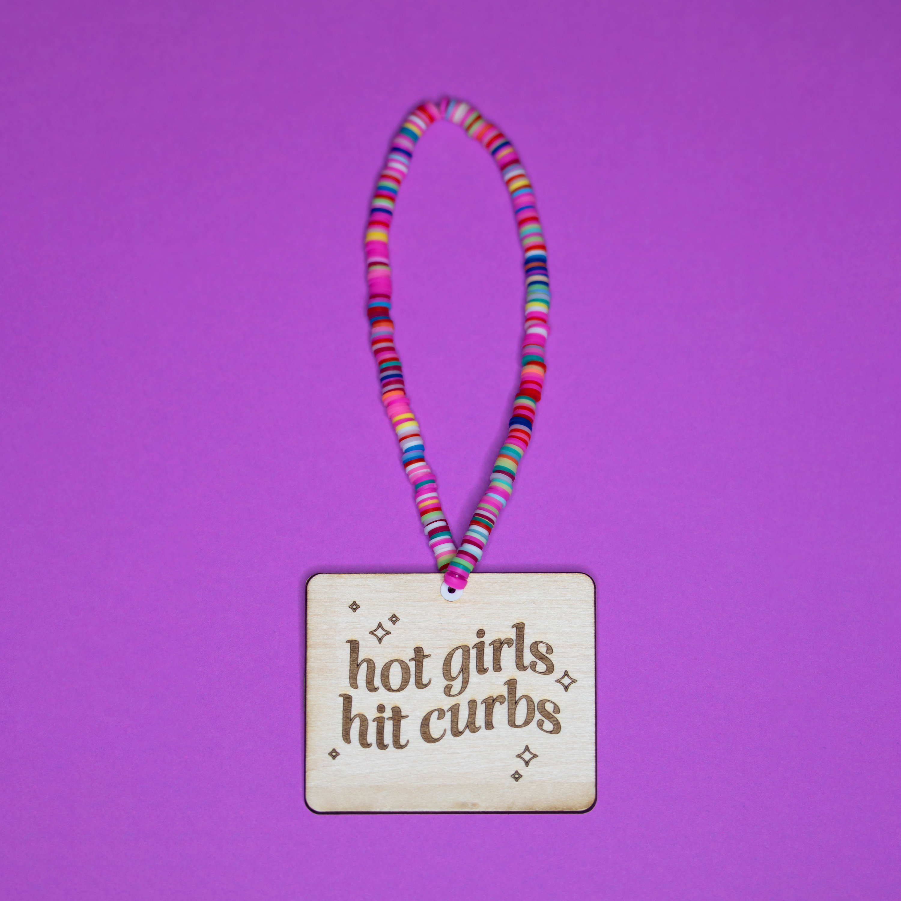 Hot Girls Hit Curbs, Rear View Car Mirror Accessory, Cute Car Charm ...
