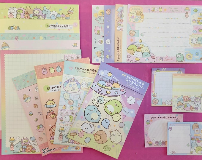 Sumikko Gurashi 20-piece Letter and Memo Sheets (B) "mysterious Friends ...