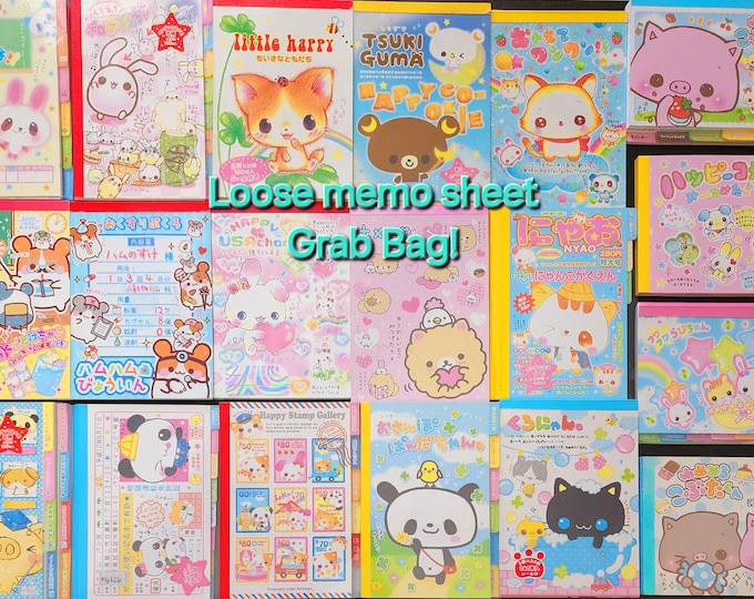 RETRO 2000s Japanese Memo Sheet Grab Bags! RARE KAWAII - Crux, Q-lia, Kamio, San-x, Sanrio ...