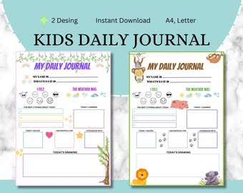 Kids Daily Journal Printable Journal for Kids Diary for Children Kids ...