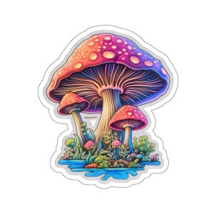 Retro Magical Mushroom Sticker (design 7) - Etsy